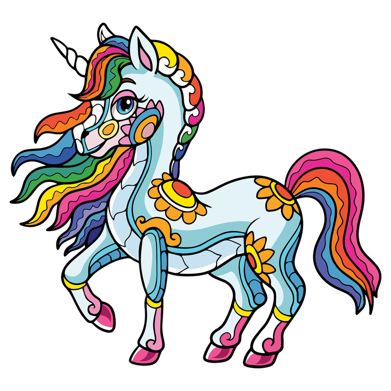 قیمت و خرید استیکر پارچه و لباس مدل dtf طرح یونیکورن کد H20.821 مجموعه 3 عددی