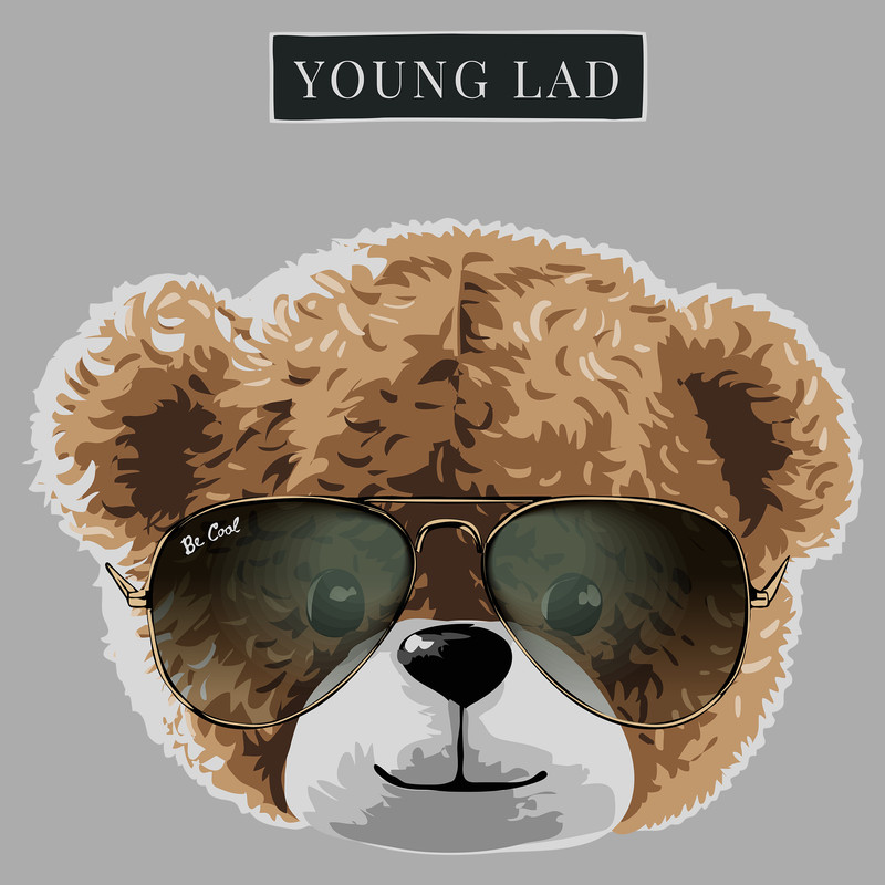 قیمت و خرید استیکر پارچه و لباس مدل dtf طرح تدی کد H30.159 مجموعه 24 عددی