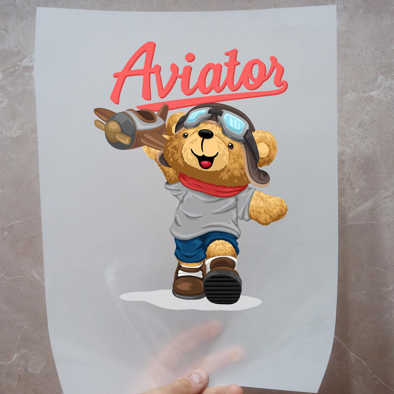 قیمت و خرید استیکر پارچه و لباس مدل dtf طرح تدی کد H15.108 مجموعه 12 عددی