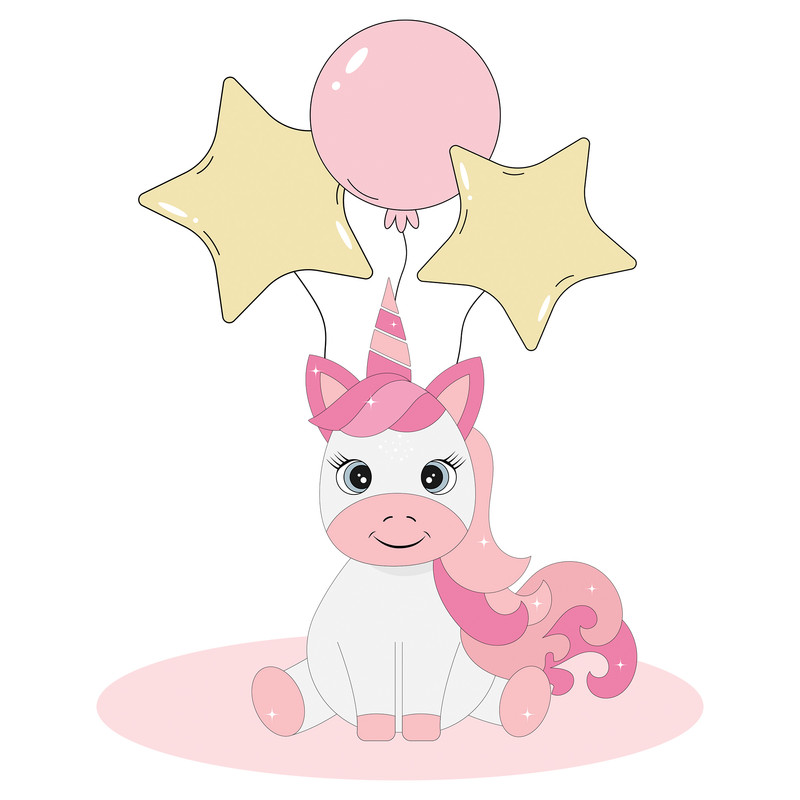 قیمت و خرید استیکر پارچه و لباس مدل dtf طرح یونیکورن کد H15.856 مجموعه 4 عددی