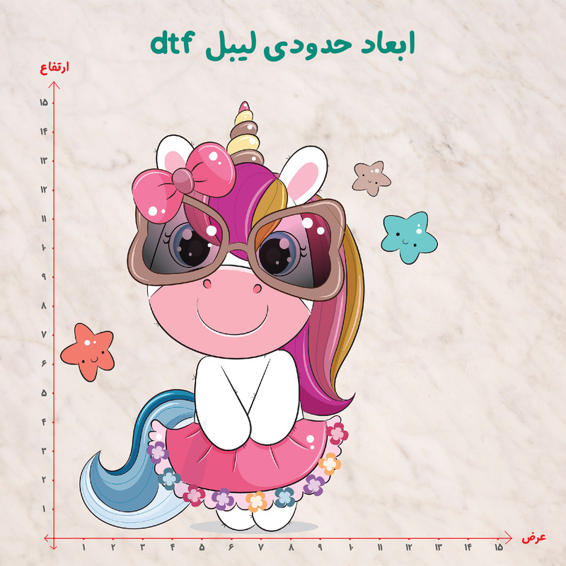 قیمت و خرید استیکر پارچه و لباس مدل dtf طرح یونیکورن کد H15.437 مجموعه 4 عددی