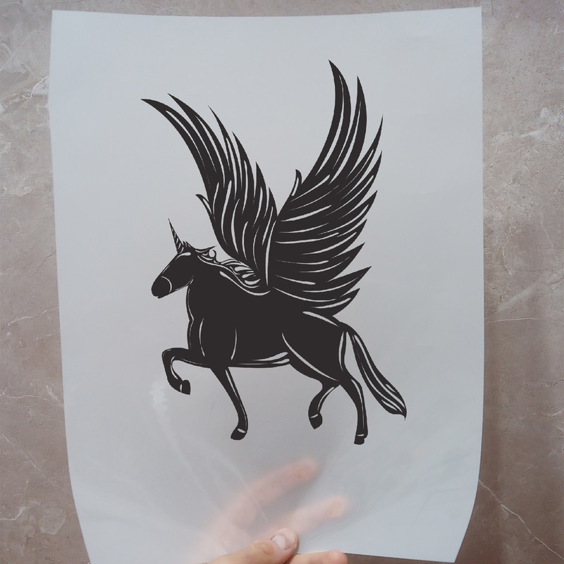 قیمت و خرید استیکر پارچه و لباس مدل dtf طرح یونیکورن کد H15.1141 مجموعه 4 عددی