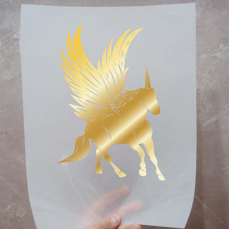 قیمت و خرید استیکر پارچه و لباس مدل dtf طرح یونیکورن کد H15.1114 مجموعه 4 عددی