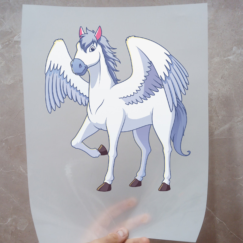 قیمت و خرید استیکر پارچه و لباس مدل dtf طرح یونیکورن کد H15.1018 مجموعه 4 عددی