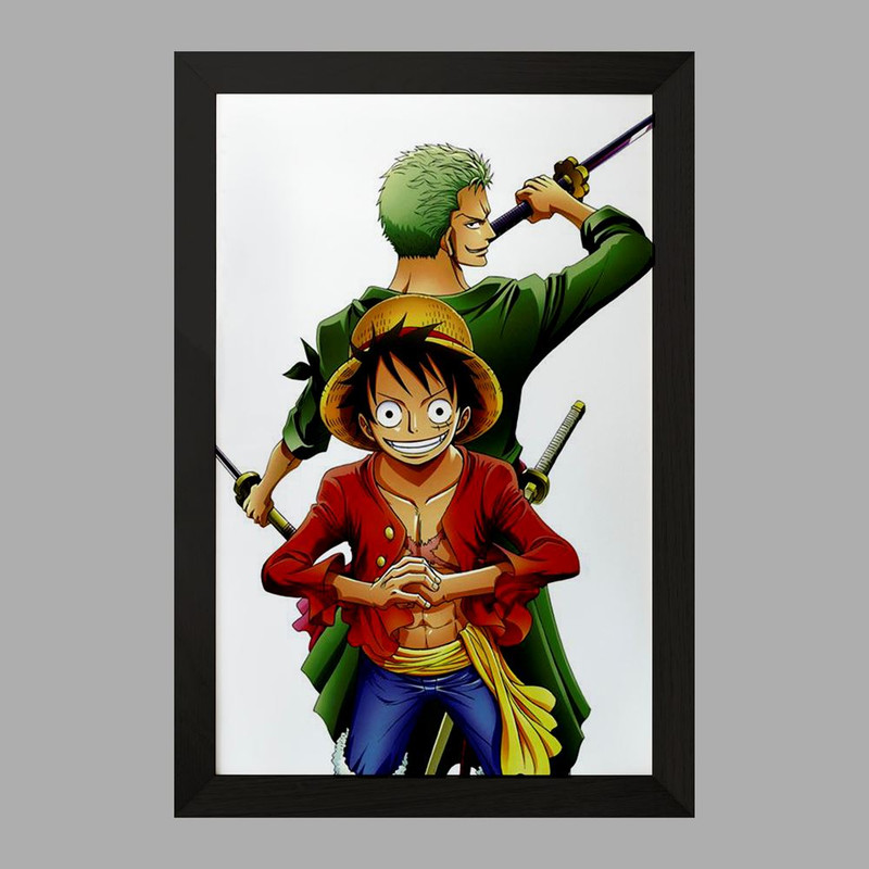 قیمت و خرید تابلو خندالو مدل لوفی و زورو انیمه وان پیس One Piece کد 11443