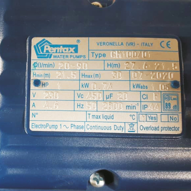 قیمت و خرید پمپ آب پنتاکس مدلCM100.01 IR
