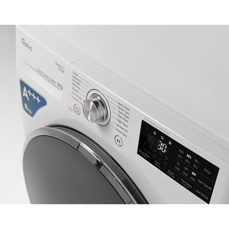 قیمت و خرید ماشین لباسشویی 8 کیلوگرم اتوماتیک جی پلاس مدل GWM-P88W