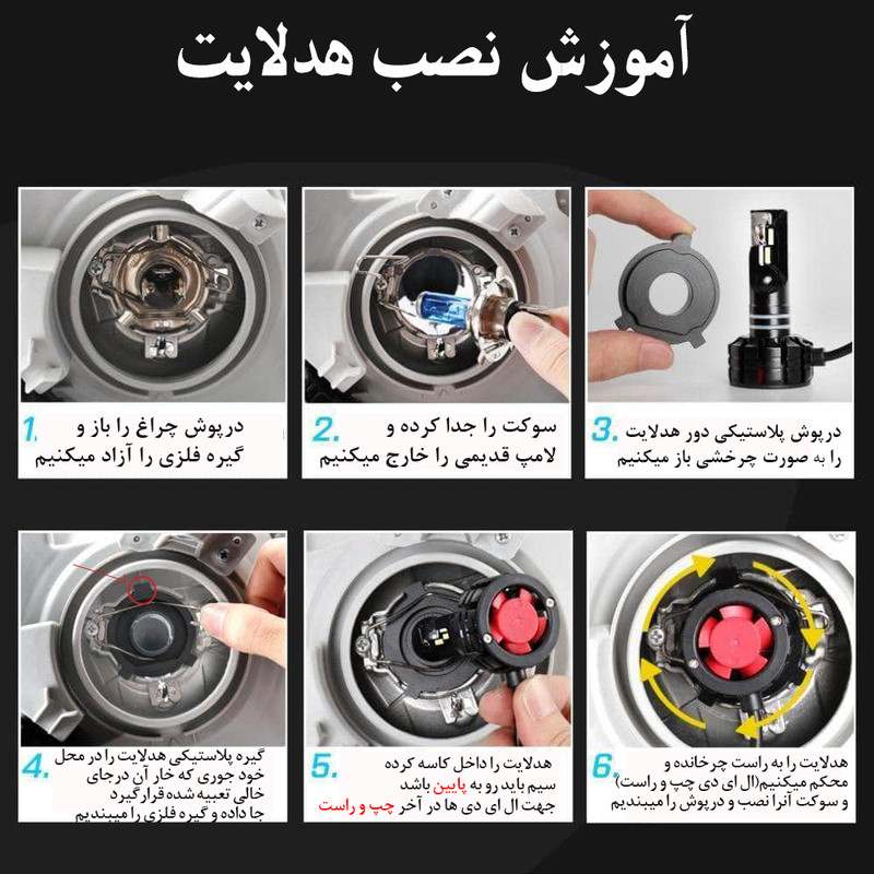 قیمت و خرید هدلایت لامپ خودرو تک پرو مدل T20 پایه H4 بسته دو عددی