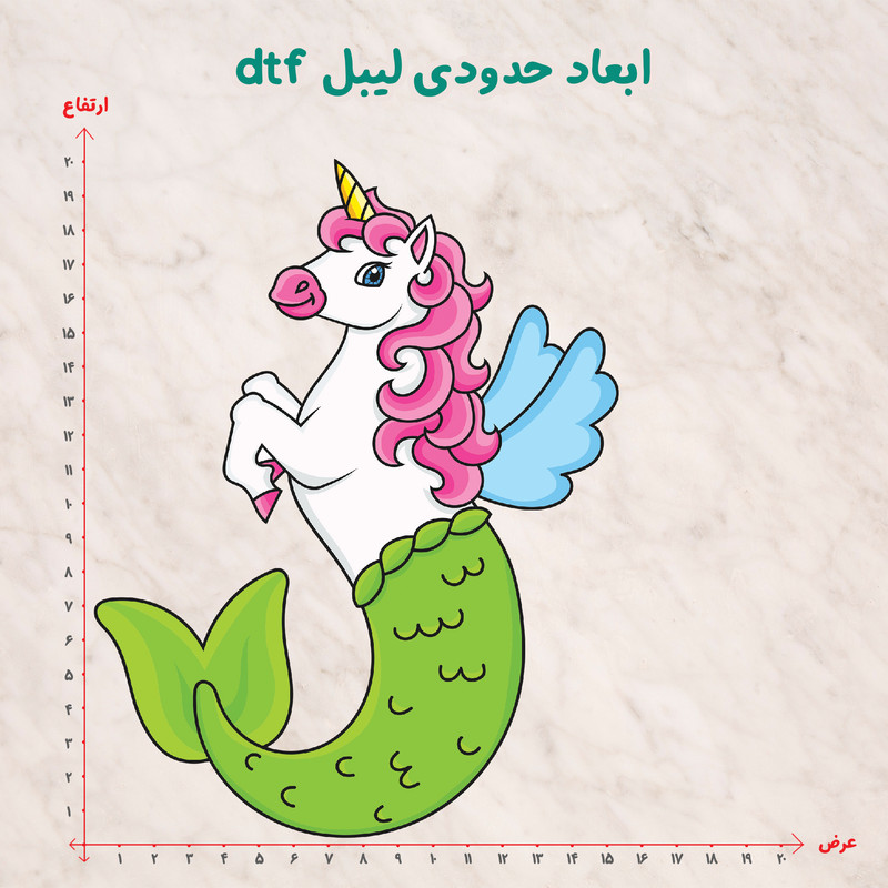 قیمت و خرید استیکر پارچه و لباس مدل dtf طرح یونیکورن کد H20.265 مجموعه 6 عددی