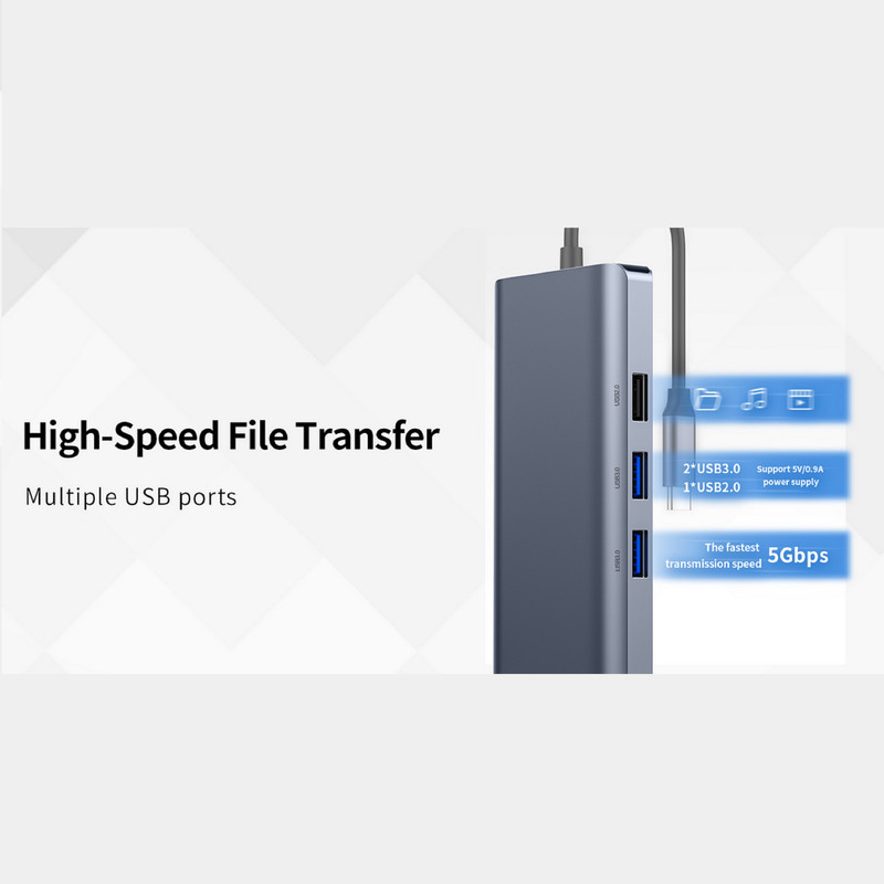 قیمت و خرید هاب 9 پورت USB-C رسی مدل RH09