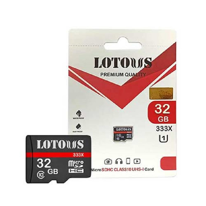 قیمت و خرید کارت حافظه microSDHC لوتوس مدل 333X کلاس 10 استاندارد UHS-I U1 ظرفیت 32 گیگا بایت