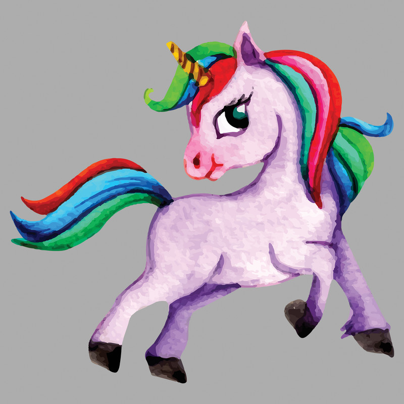 قیمت و خرید استیکر پارچه و لباس مدل dtf طرح یونیکورن کد H15.536 مجموعه 4 عددی