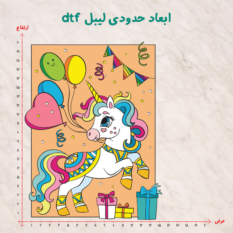 قیمت و خرید استیکر پارچه و لباس مدل dtf طرح یونیکورن کد H20.234 مجموعه 3 عددی