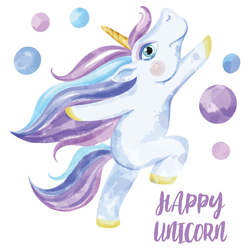 قیمت و خرید استیکر پارچه و لباس مدل dtf طرح یونیکورن کد H20.476 مجموعه 6 عددی