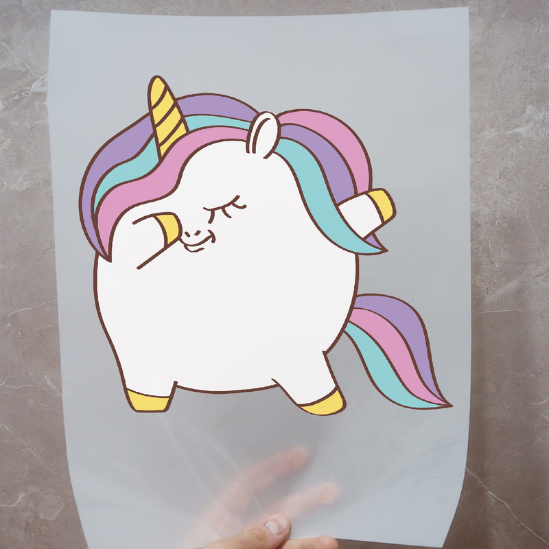 قیمت و خرید استیکر پارچه و لباس مدل dtf طرح یونیکورن کد H20.756 مجموعه 3 عددی