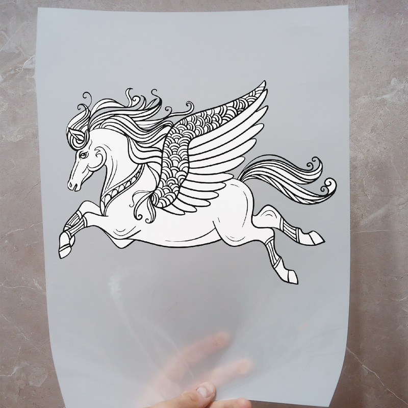 قیمت و خرید استیکر پارچه و لباس مدل dtf طرح یونیکورن کد H20.1078 مجموعه 3 عددی