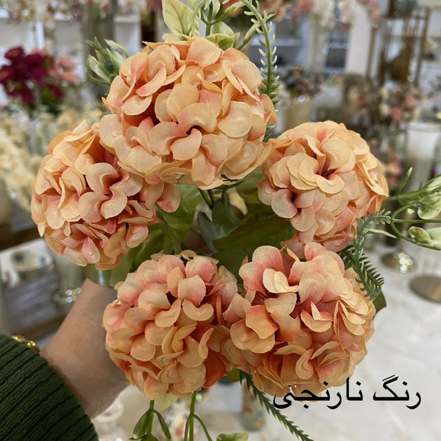 قیمت و خرید دسته گل مصنوعی مدل بوته جعفری 5 شاخه