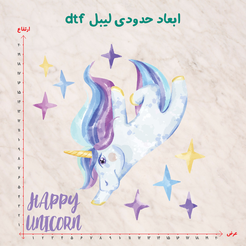 قیمت و خرید استیکر پارچه و لباس مدل dtf طرح یونیکورن کد H20.157 مجموعه 3 عددی