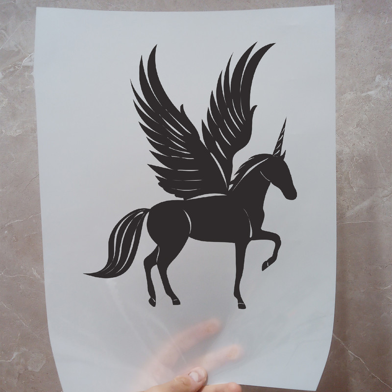 قیمت و خرید استیکر پارچه و لباس مدل dtf طرح یونیکورن کد H15.1148 مجموعه 4 عددی