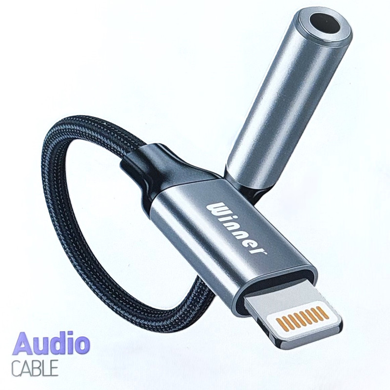 قیمت و خرید کابل تبدیل لایتنینگ به جک 3.5 میلی متری وینر مدل W013