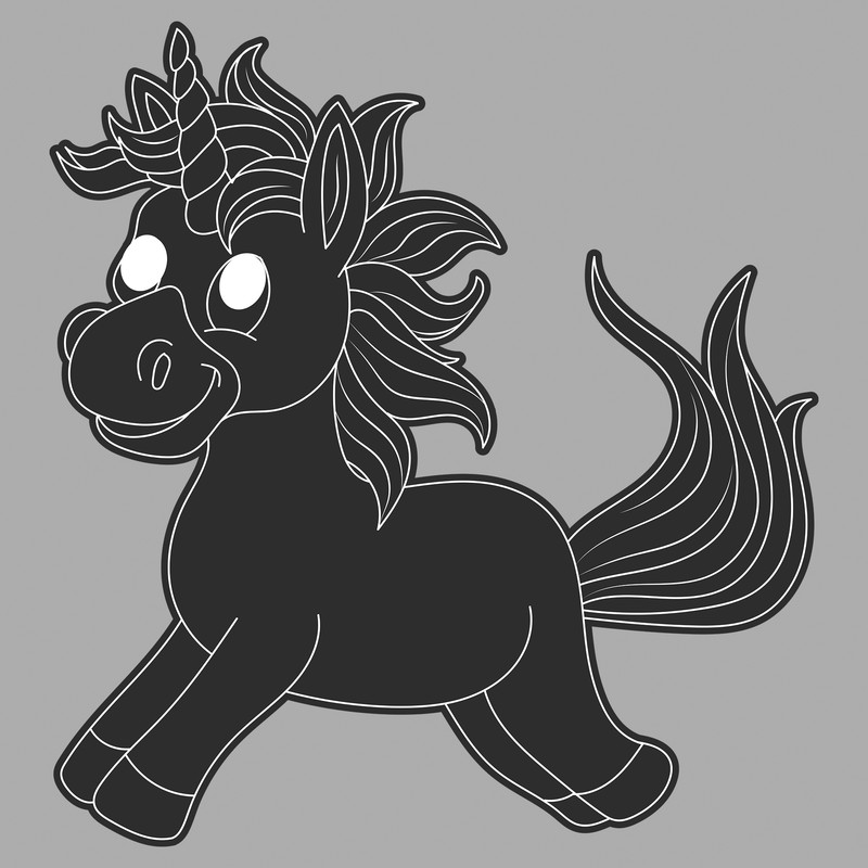 قیمت و خرید استیکر پارچه و لباس مدل dtf طرح یونیکورن کد H20.1198 مجموعه 3 عددی