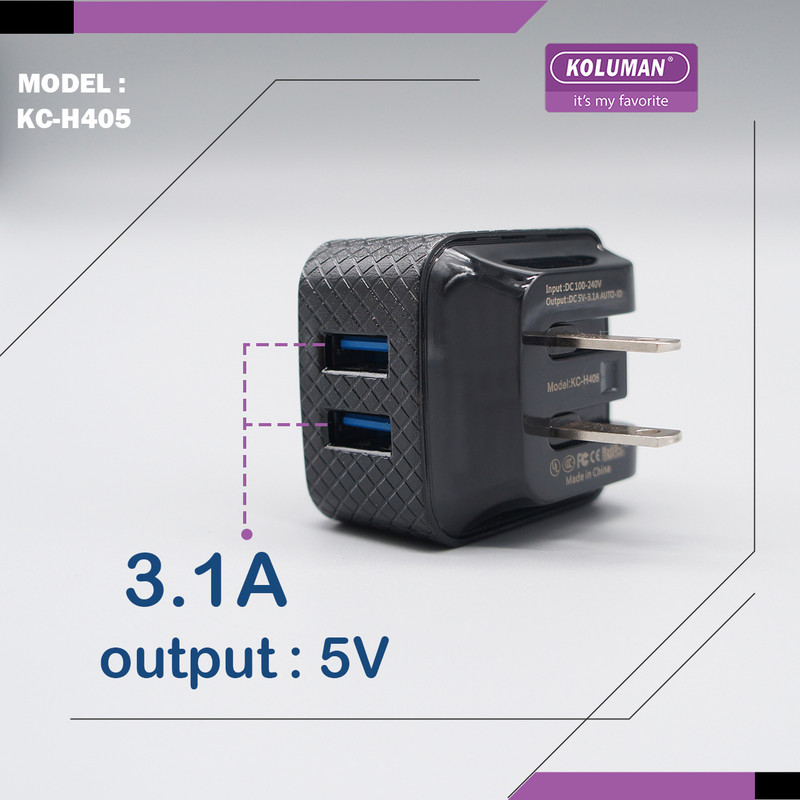 قیمت و خرید شارژر دیواری کلومن مدل KC-H405
