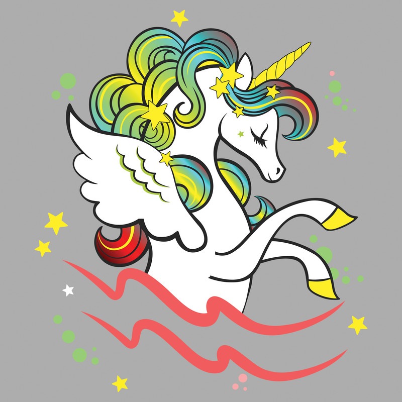 قیمت و خرید استیکر پارچه و لباس مدل dtf طرح یونیکورن کد H20.361 مجموعه 6 عددی