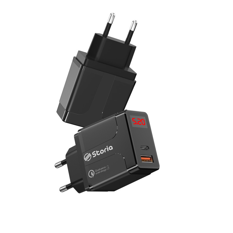 قیمت و خرید شارژر دیواری 38 وات استوریا مدل ST-BC01