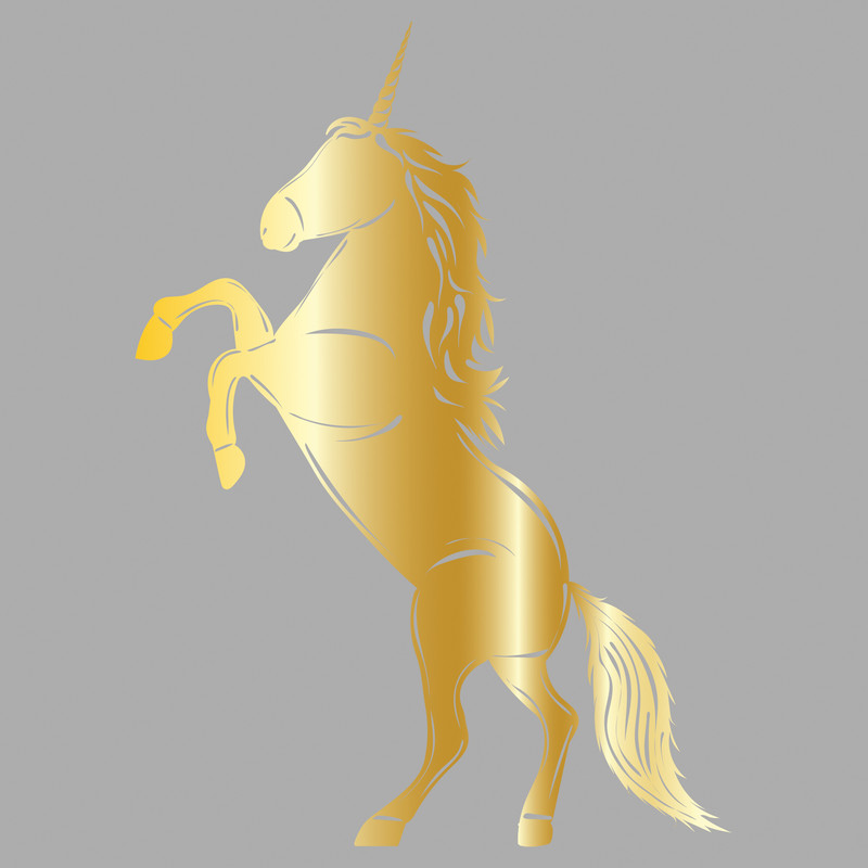 قیمت و خرید استیکر پارچه و لباس مدل dtf طرح یونیکورن کد H15.1105 مجموعه 4 عددی