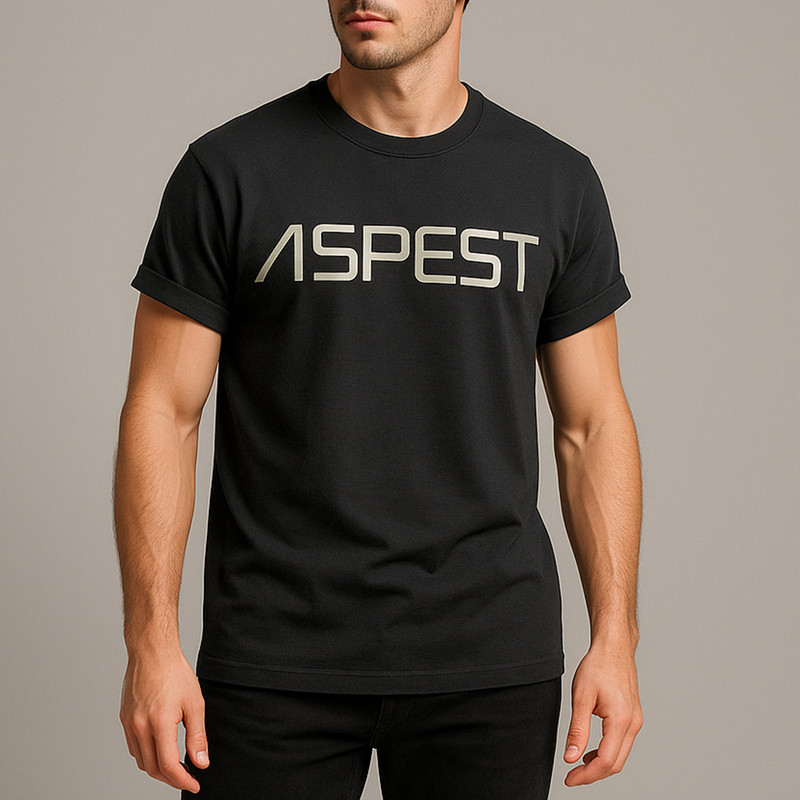 قیمت و خرید تی شرت آستین کوتاه مردانه اسپست مدل ASP-TBLK--D