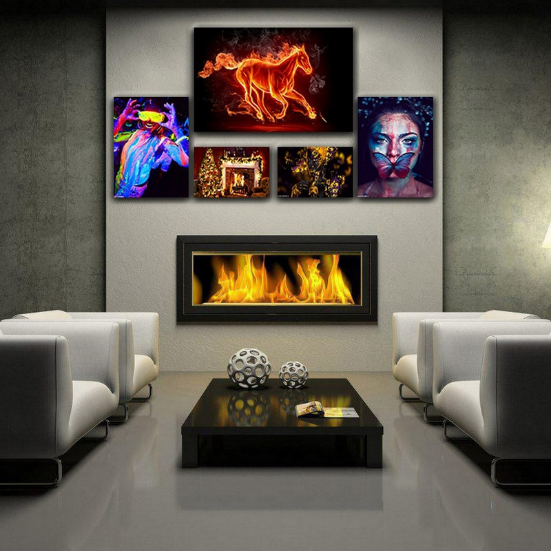 قیمت و خرید تابلو شاسی بکلیت طرح اسب و چهره مدل SH-147 مجموعه 5 عددی