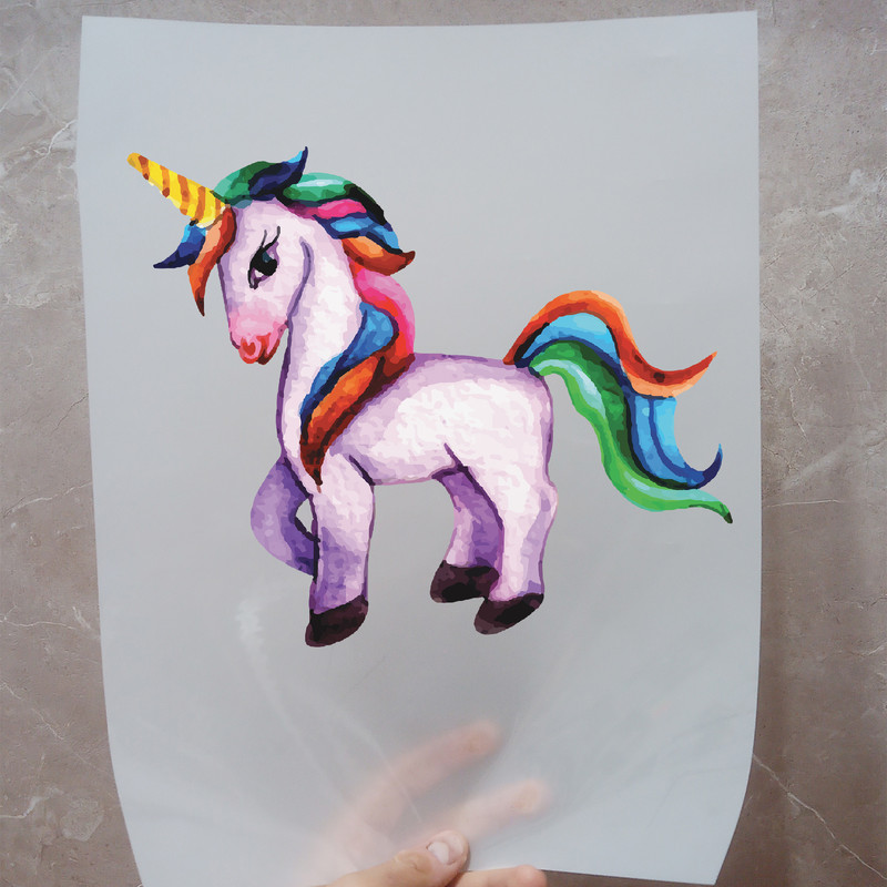 قیمت و خرید استیکر پارچه و لباس مدل dtf طرح یونیکورن کد H20.534 مجموعه 6 عددی