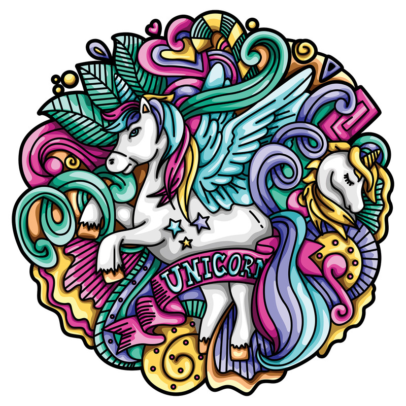 قیمت و خرید استیکر پارچه و لباس مدل dtf طرح یونیکورن کد H20.371 مجموعه 3 عددی