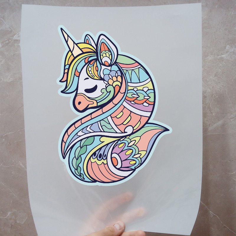 قیمت و خرید استیکر پارچه و لباس مدل dtf طرح یونیکورن کد H20.183 مجموعه 3 عددی