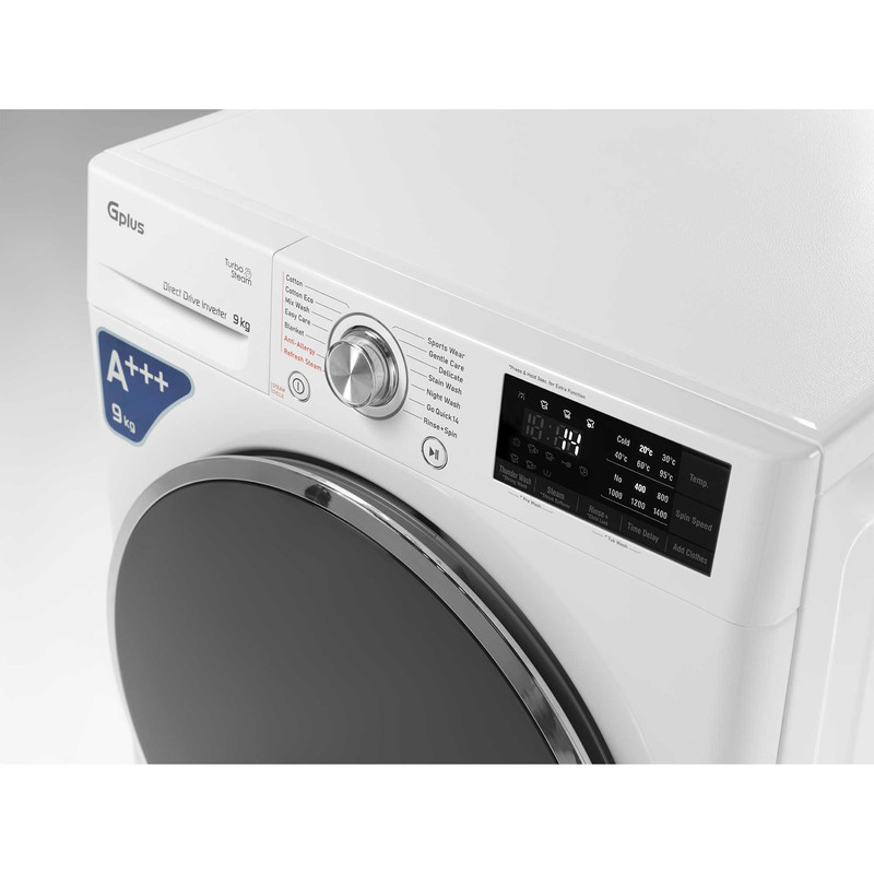 قیمت و خرید ماشین لباسشویی جی پلاس مدل GWM-P990W ظرفیت 9 کیلوگرم