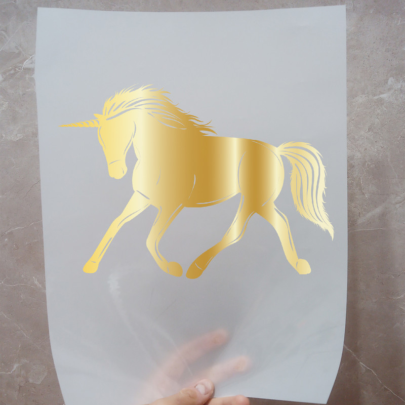 قیمت و خرید استیکر پارچه و لباس مدل dtf طرح یونیکورن کد H15.1109 مجموعه 4 عددی