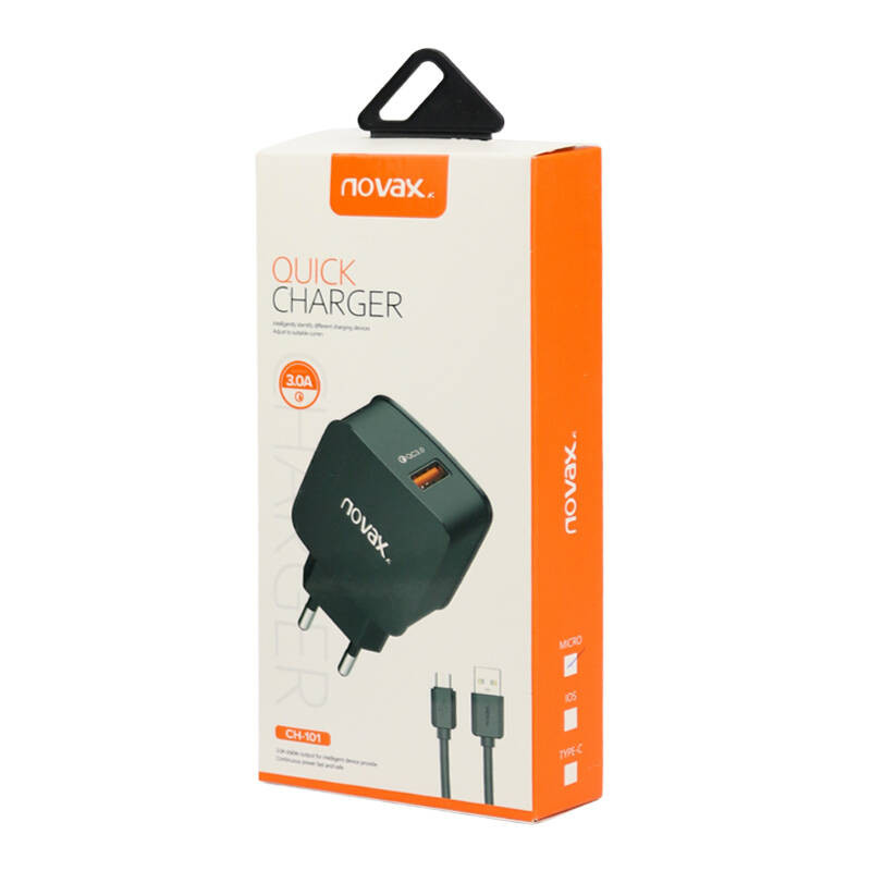 قیمت و خرید شارژر دیواری نواکس مدل CH10 به همراه کابل تبدیل Micro USB