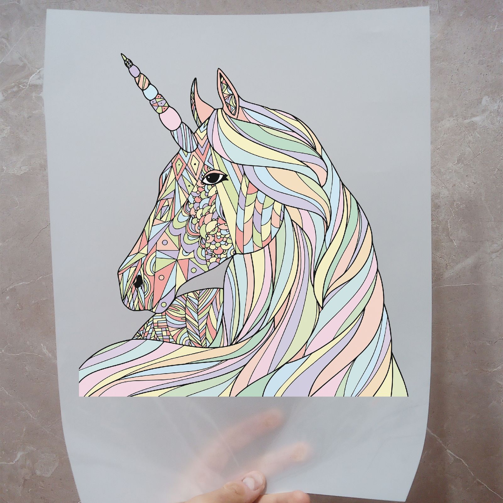 مشخصات، قیمت و خرید استیکر پارچه و لباس مدل dtf طرح یونیکورن کد H20.462 مجموعه 6 عددی | دیجی‌کالا