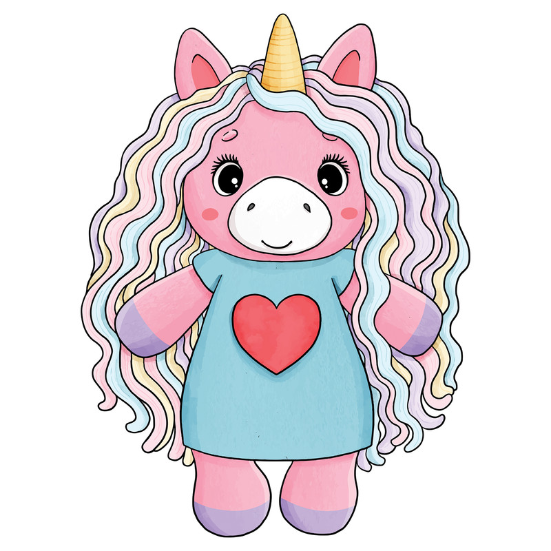 قیمت و خرید استیکر پارچه و لباس مدل dtf طرح یونیکورن کد H20.364 مجموعه 3 عددی