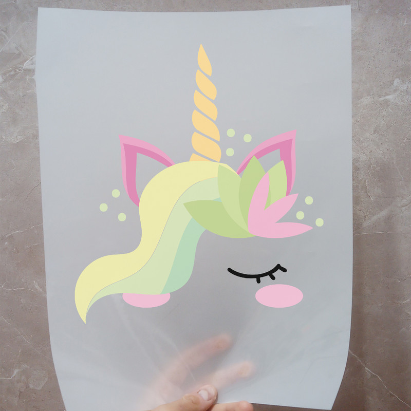 قیمت و خرید استیکر پارچه و لباس مدل dtf طرح یونیکورن کد H20.120 مجموعه 3 عددی