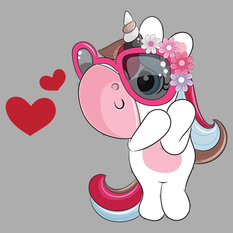 قیمت و خرید استیکر پارچه و لباس مدل dtf طرح یونیکورن کد H15.448 مجموعه 4 عددی