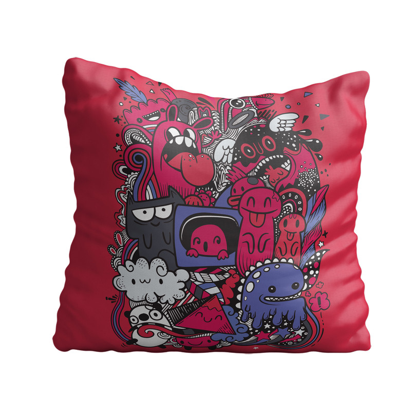 قیمت و خرید کاور کوسن مستر پیکد طرح گرافیتی کد PCD-TP1006