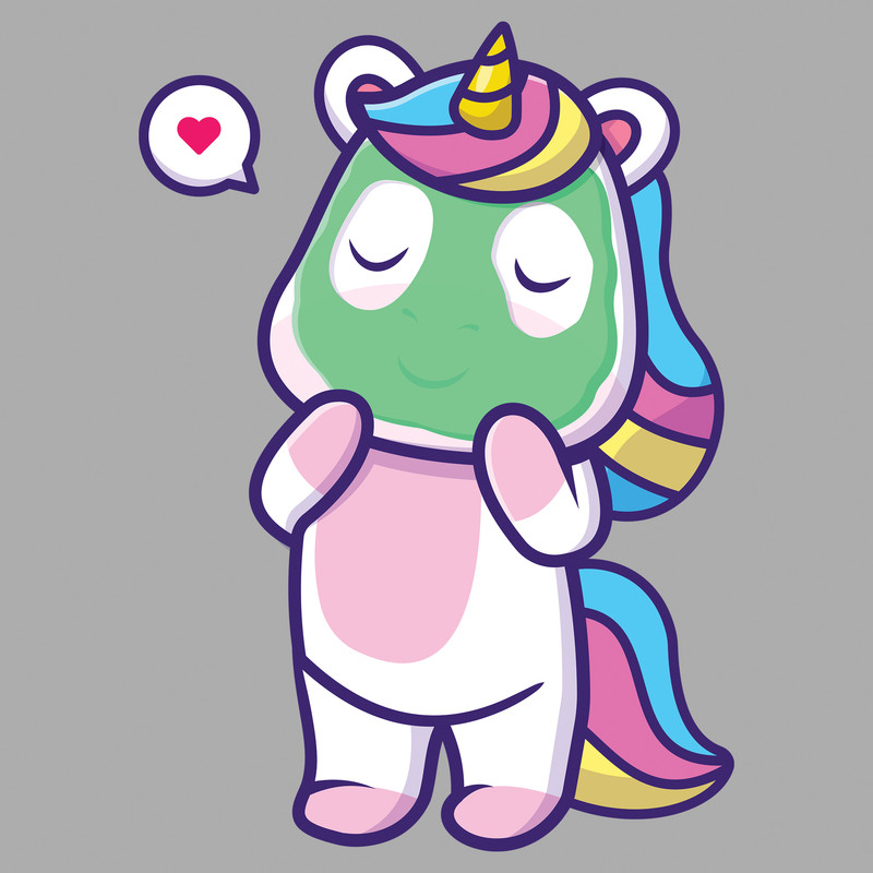 قیمت و خرید استیکر پارچه و لباس مدل dtf طرح یونیکورن کد H15.634 مجموعه 4 عددی