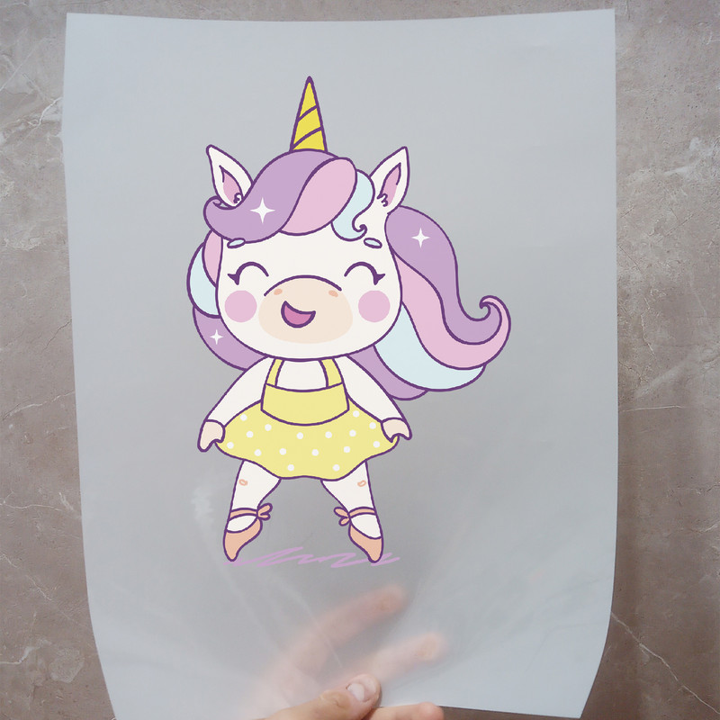 قیمت و خرید استیکر پارچه و لباس مدل dtf طرح یونیکورن کد H20.858 مجموعه 3 عددی