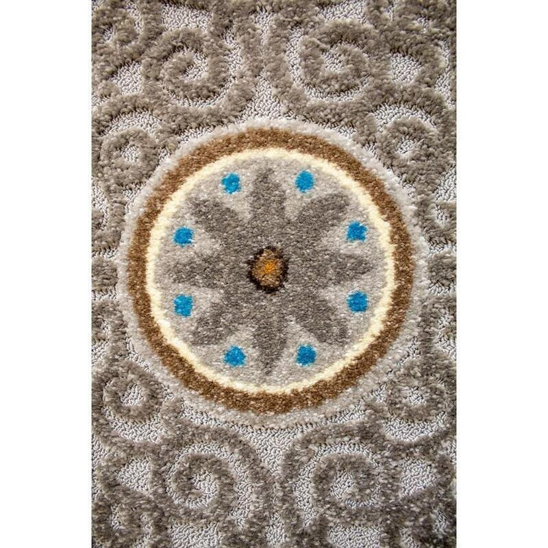 قیمت و خرید فرش ماشینی ساوین طرح 7418 زمینه نقره ای روشن