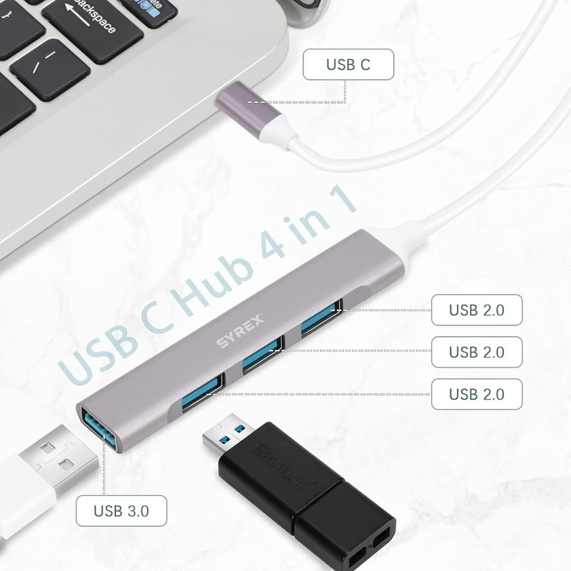 قیمت و خرید هاب 4 پورت USB0.3 سایرکس مدل SX-CU9003