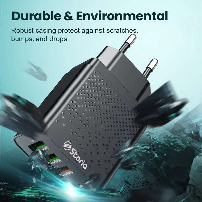 قیمت و خرید شارژر دیواری 38 وات استوریا مدل ST-BC02