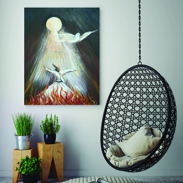 قیمت و خرید تابلو بوم مدل رقص سماع کد AR8040