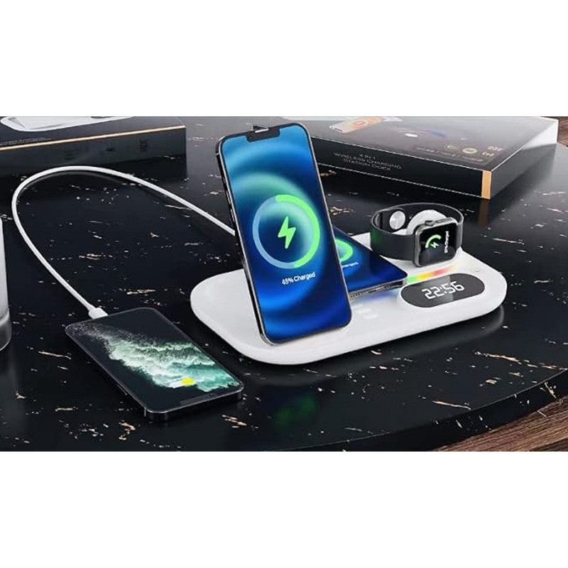 قیمت و خرید شارژر رومیزی موکسوم مدل MX-ST08 4in1