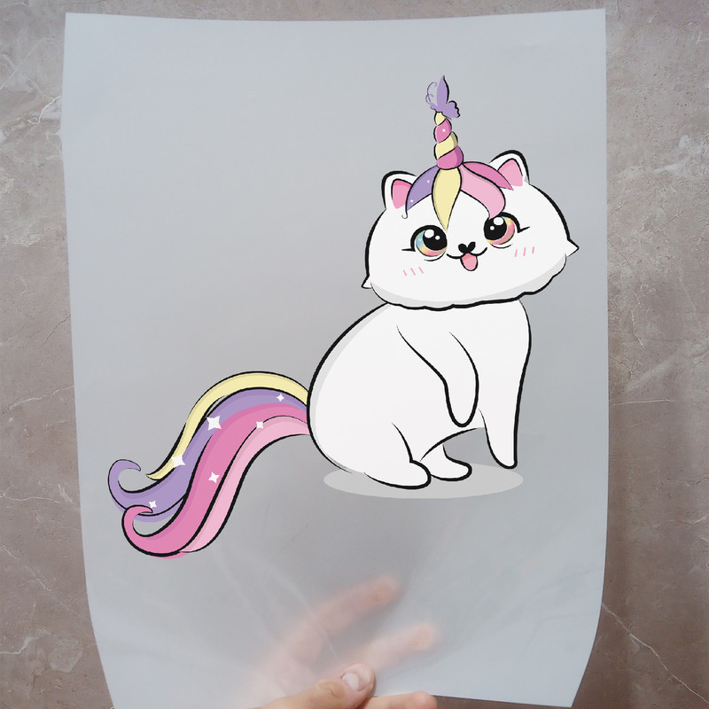 قیمت و خرید استیکر پارچه و لباس مدل dtf طرح یونیکورن کد H20.675 مجموعه 3 عددی